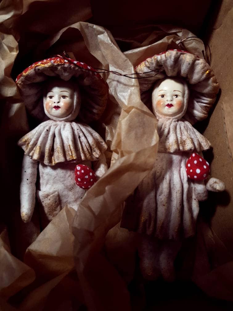 Tiny Boy Mushroom Human Shaped Toadstool Ornament Mythical - Etsy