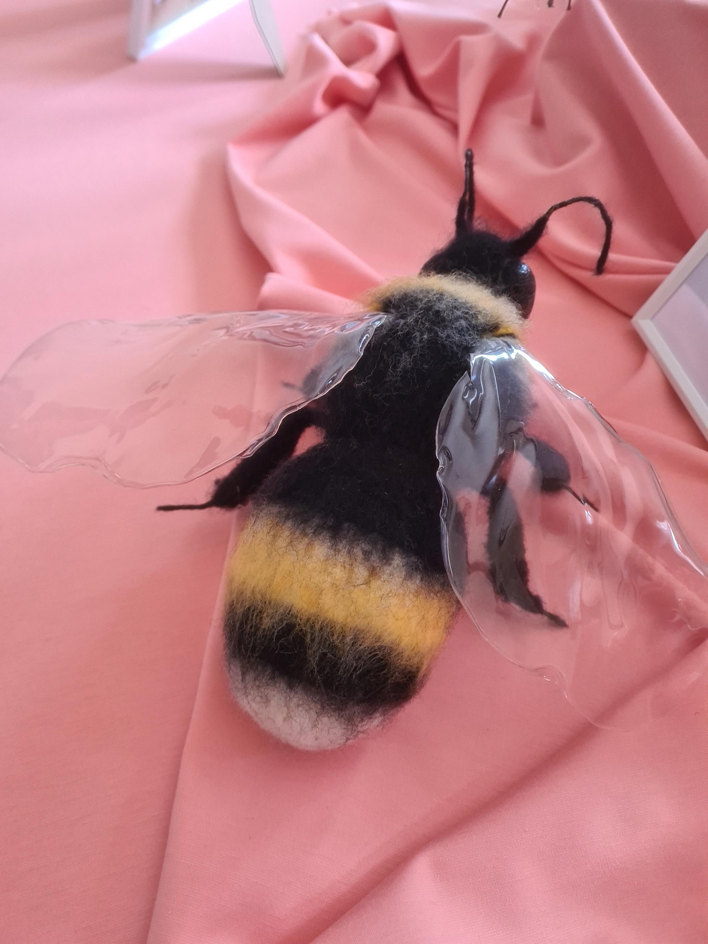 Extra Large Realistic Textile Bumble Bee Sculpture, Insect Lover ...