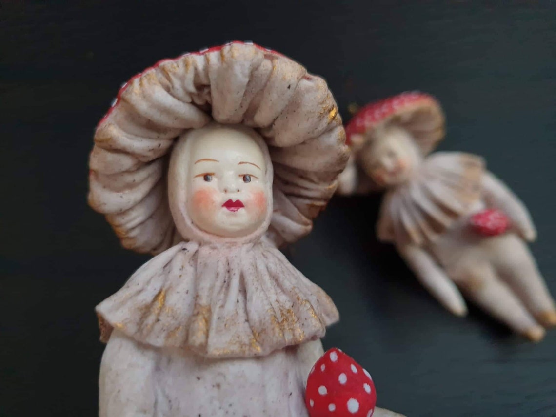 Tiny Boy Mushroom Human Shaped Toadstool Ornament Mythical - Etsy