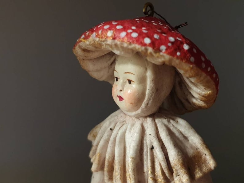 Tiny Boy Mushroom Human Shaped Toadstool Ornament Mythical - Etsy