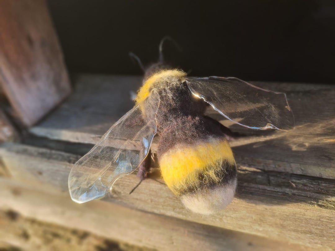 Extra Large Realistic Textile Bumble Bee Sculpture, Insect Lover ...