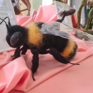 Extra Large Realistic Textile Bumble Bee Sculpture, Insect Lover ...