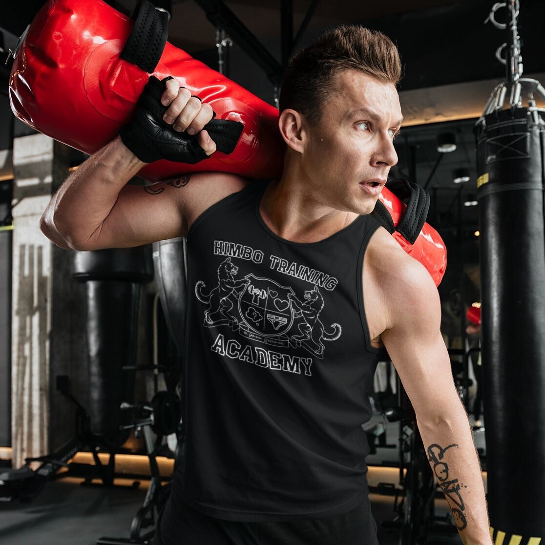 Himbo Training Academy,gym Tank Top, Workout Shirts, Mens Gym Tank Top ...