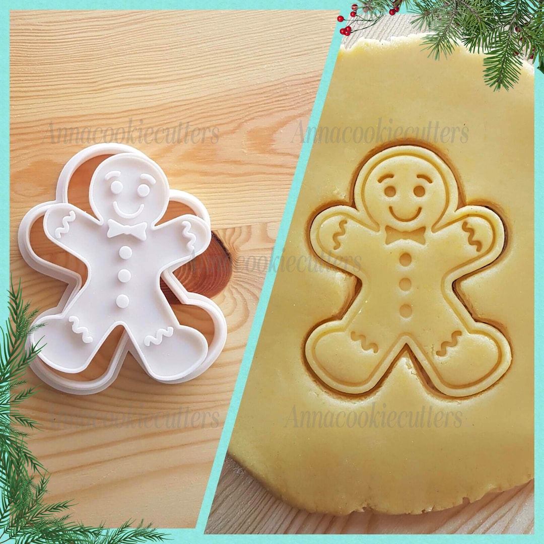 Gingerbread Man Christmas Cookie Cutter Winter Gingerbread Cookie ...