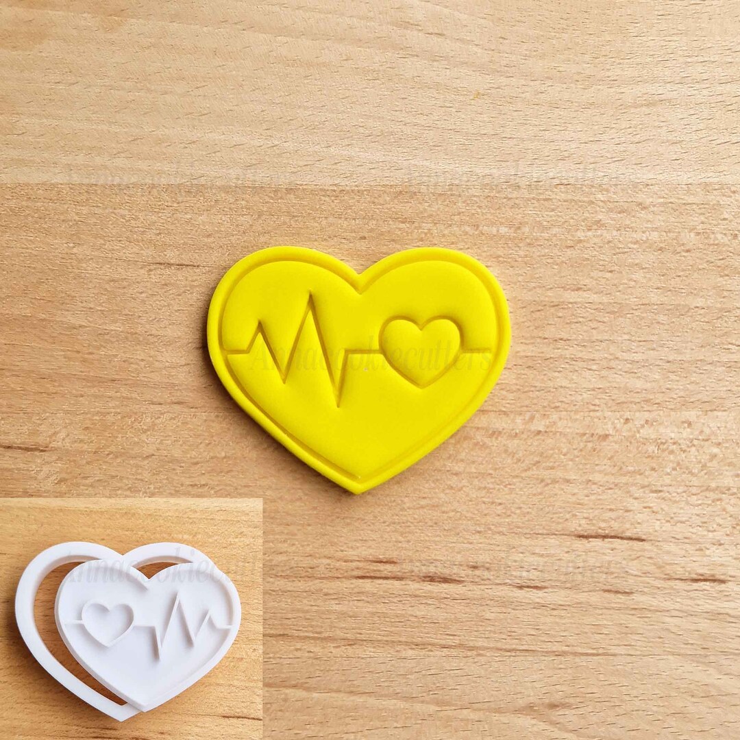Heart Cookie Cutters Cookie Cutters Heartbeat Rhythm ECG Gifts for ...