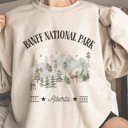 Banff National Park Sweatshirt Banff Sweater Alberta Rocky - Etsy