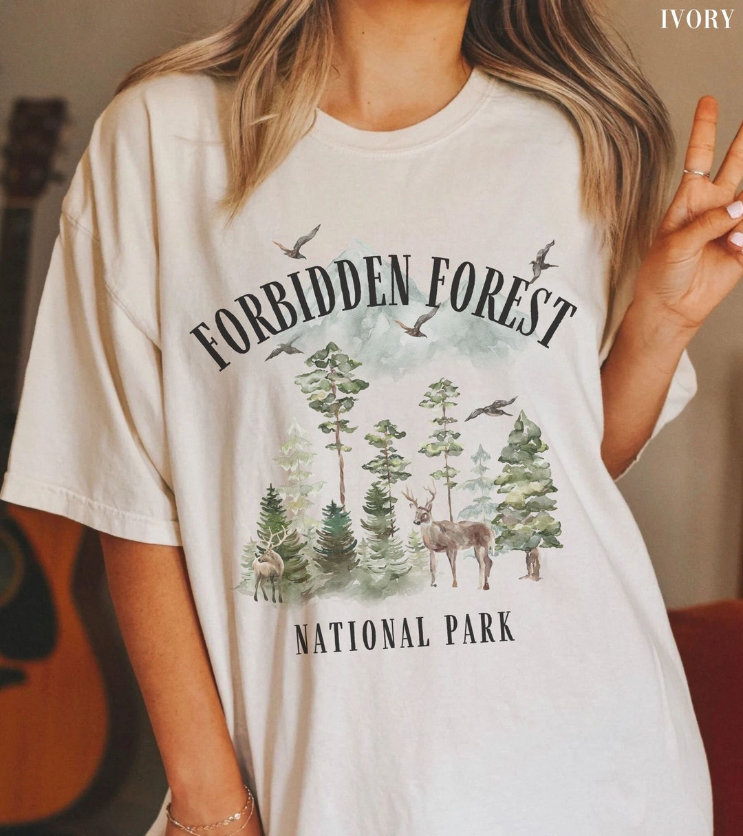 Forbidden Forest Wizard Shirt Comfort Color Magical Crewneck National ...