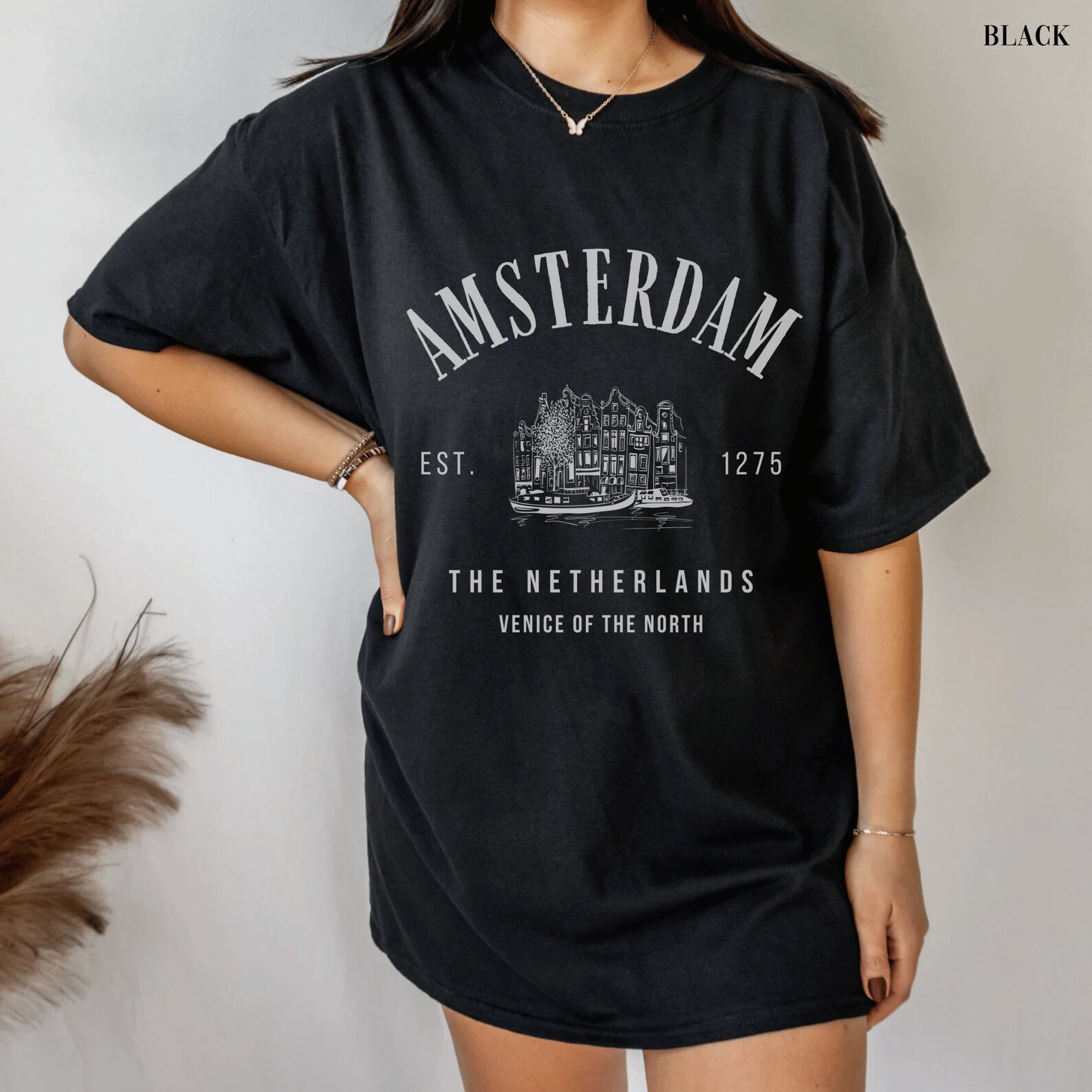 Amsterdam Shirt Dutch Crewneck Netherlands Tshirt Europe - Etsy