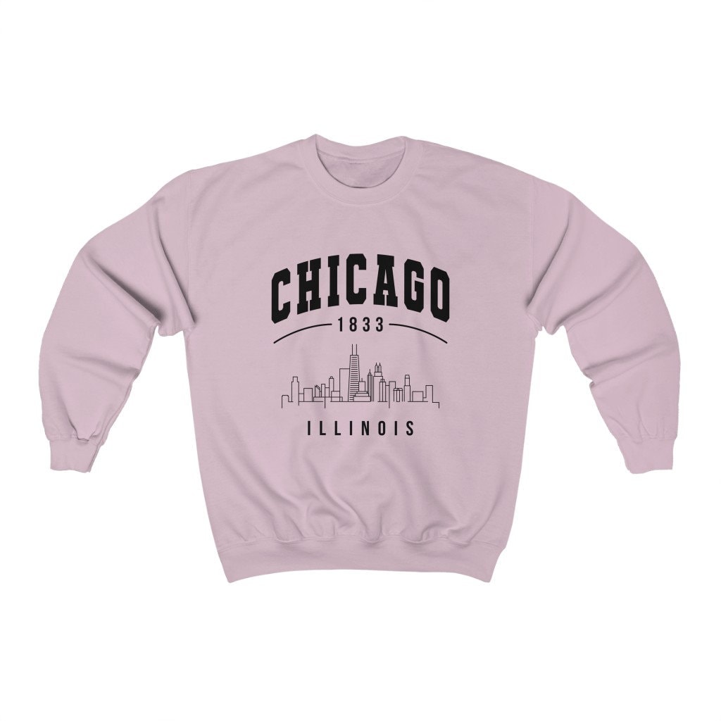Chicago Sweatshirt Chicago Sweater Chicago Skyline Shirt | Etsy