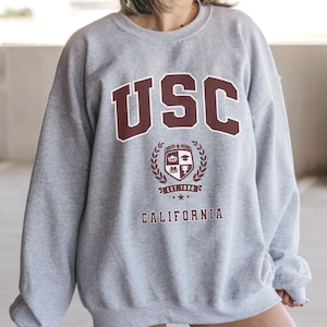 USC Sweatshirt, California University Vintage Hoodie College Crewneck ...