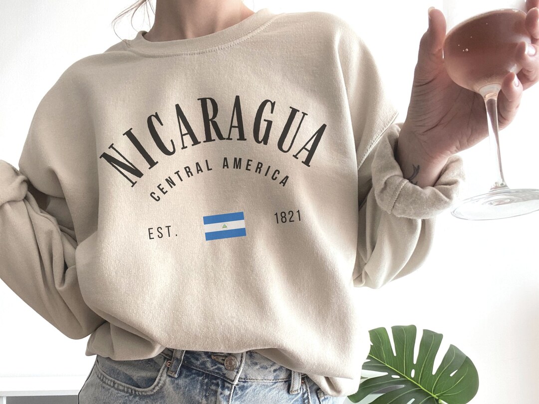 Nicaragua Sweatshirt Nicaraguan Crewneck Hispanic Sweater Pullover ...