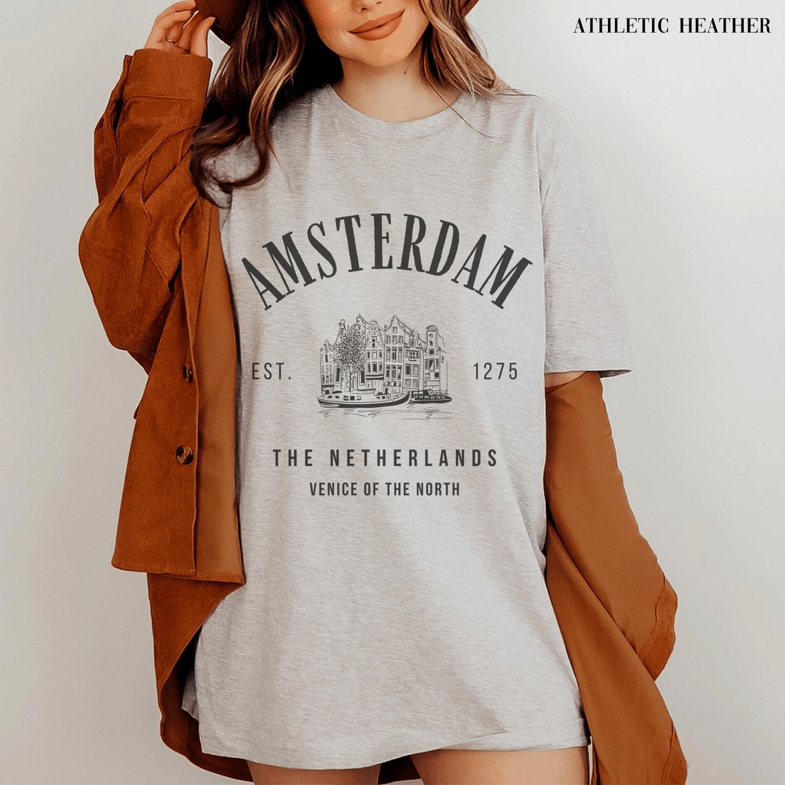 Amsterdam Shirt Dutch Crewneck Netherlands Tshirt Europe - Etsy
