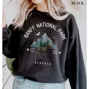 Banff National Park Sweatshirt, Banff Sweater, Alberta Rocky Mountain ...