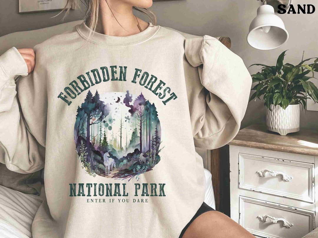 Forbidden Forest Wizard Sweatshirt National Park Shirt Magical Crewneck ...