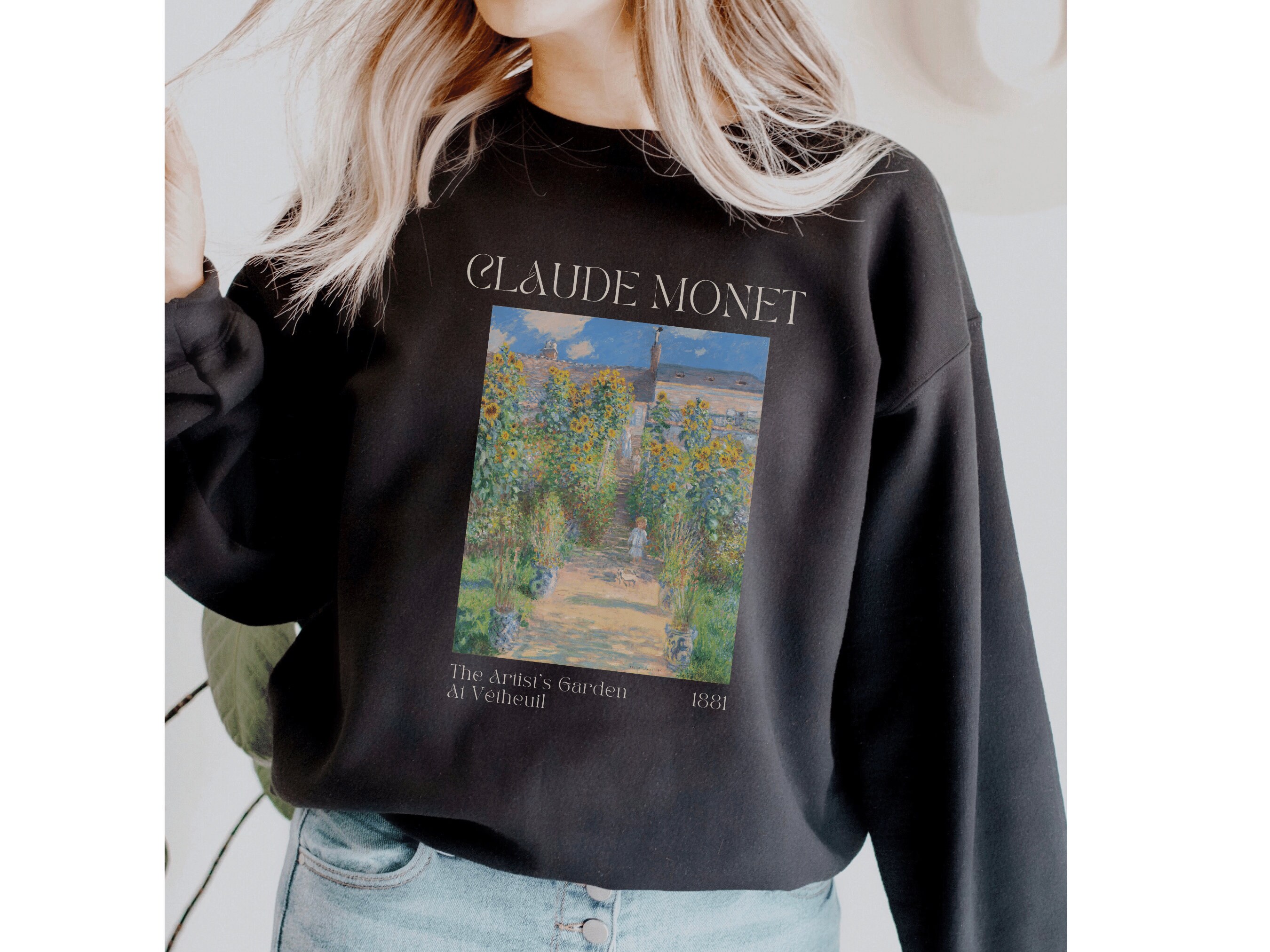Monet Sweatshirt Claude Monet Sweater Artists Garden Shirt - Etsy