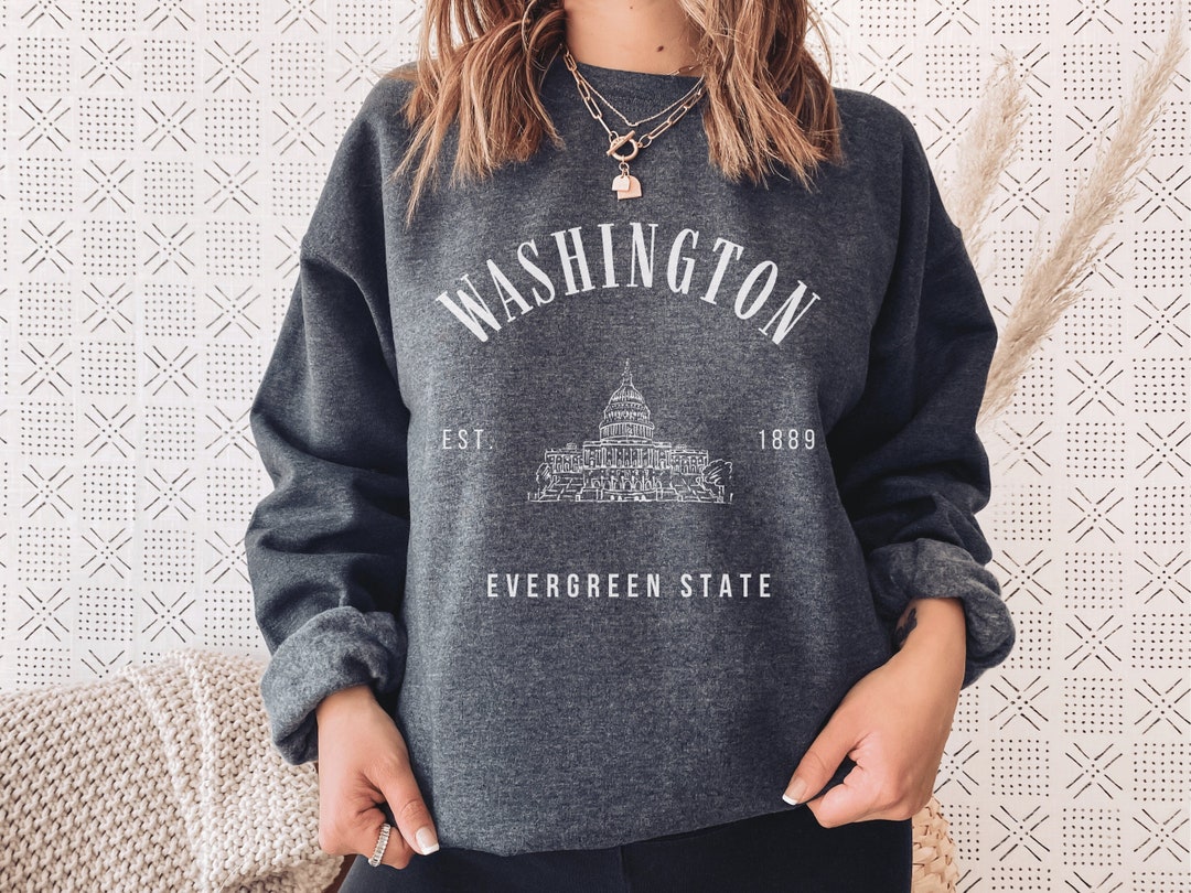 Washington DC Sweatshirt Vintage Crewneck State Sweater Gift District ...