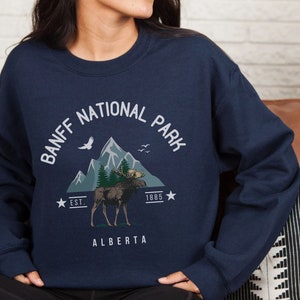 Banff National Park Sweatshirt, Banff Sweater, Alberta Rocky Mountain ...