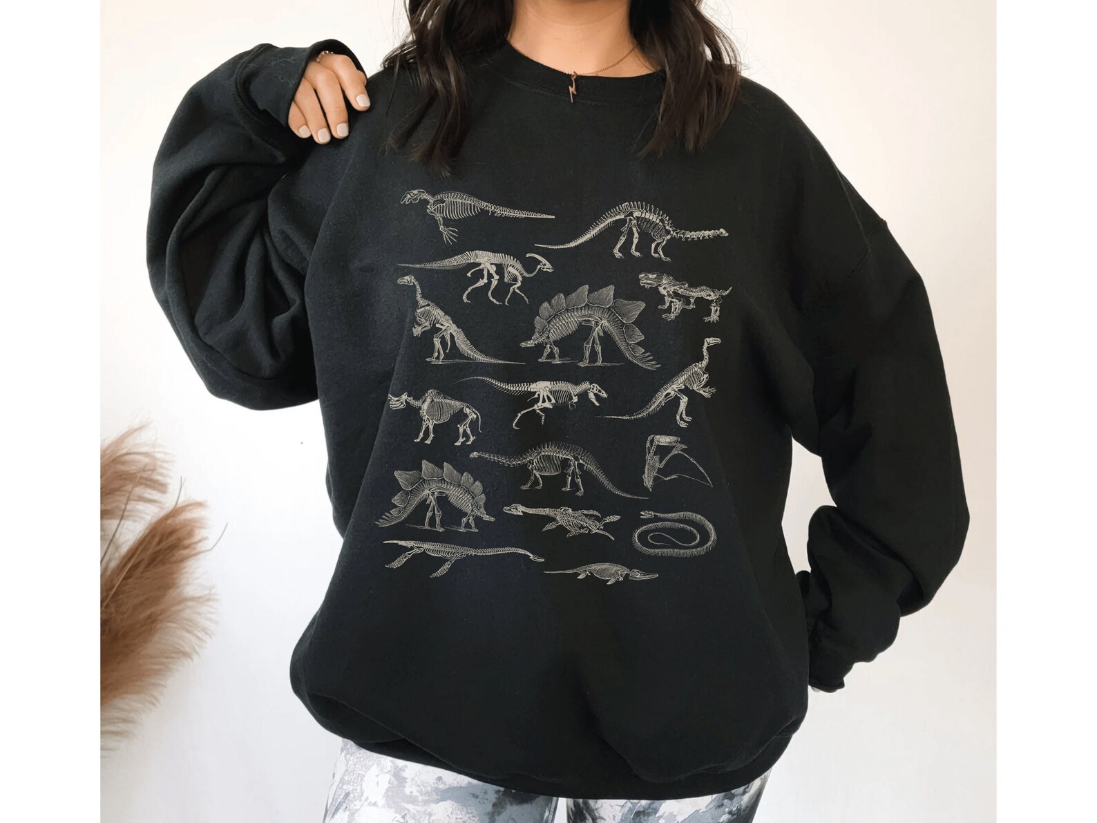 Dinosaur Sweatshirt Fossil Sweater Paleontology Shirt - Etsy