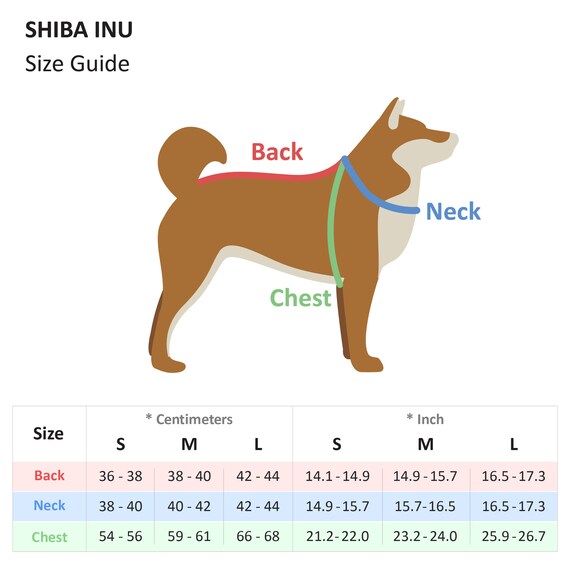 Shiba Inu Size Chart