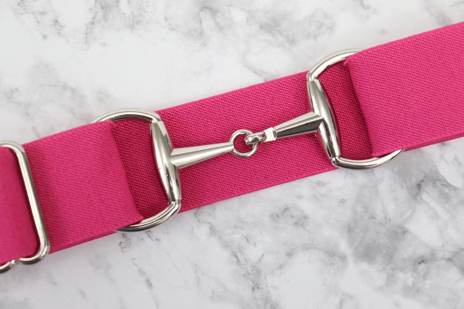 1.5 Inch Hot Pink Elastic Equestrian Belt - Etsy