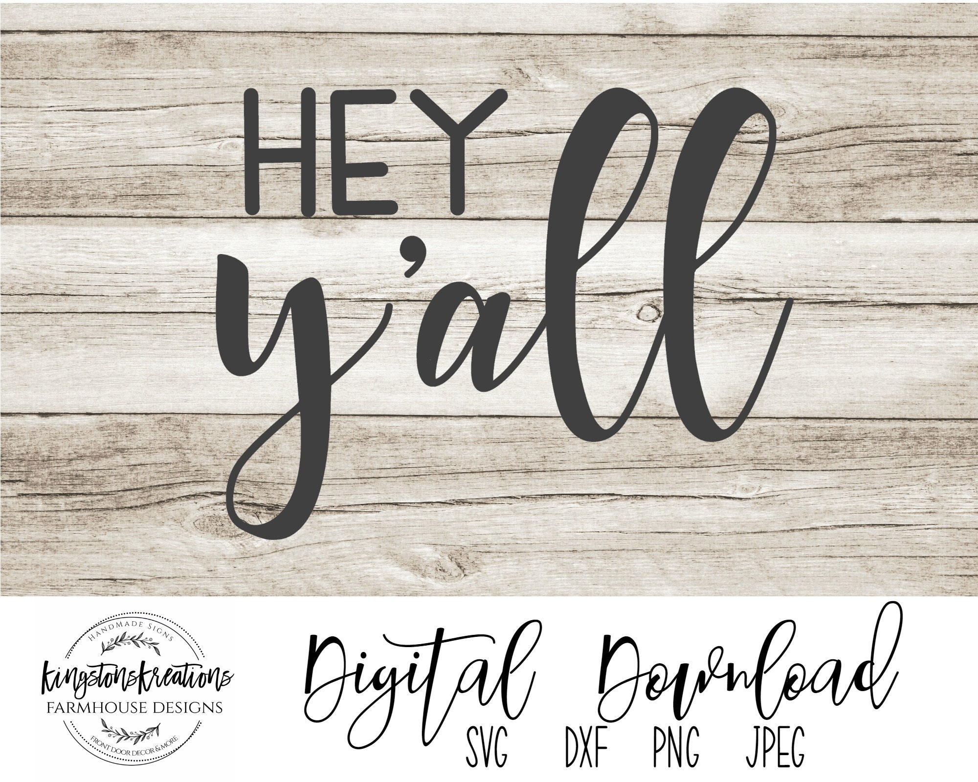 Hey Y'all Svg Home Decor Svg Farmhouse Svg Cricut - Etsy
