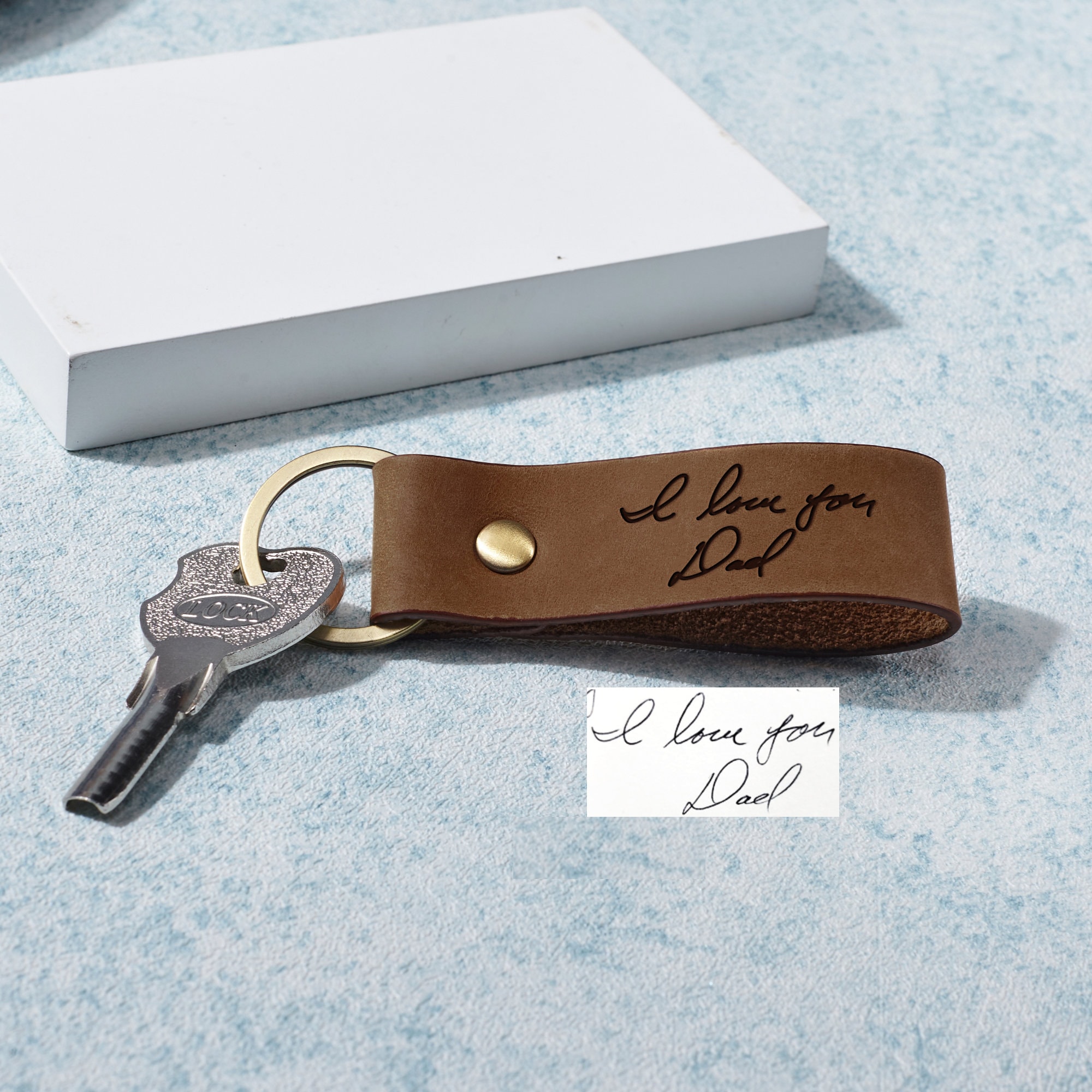 Keychain With Handwriting, Handwritten Keepsake, Signature Keychain ...