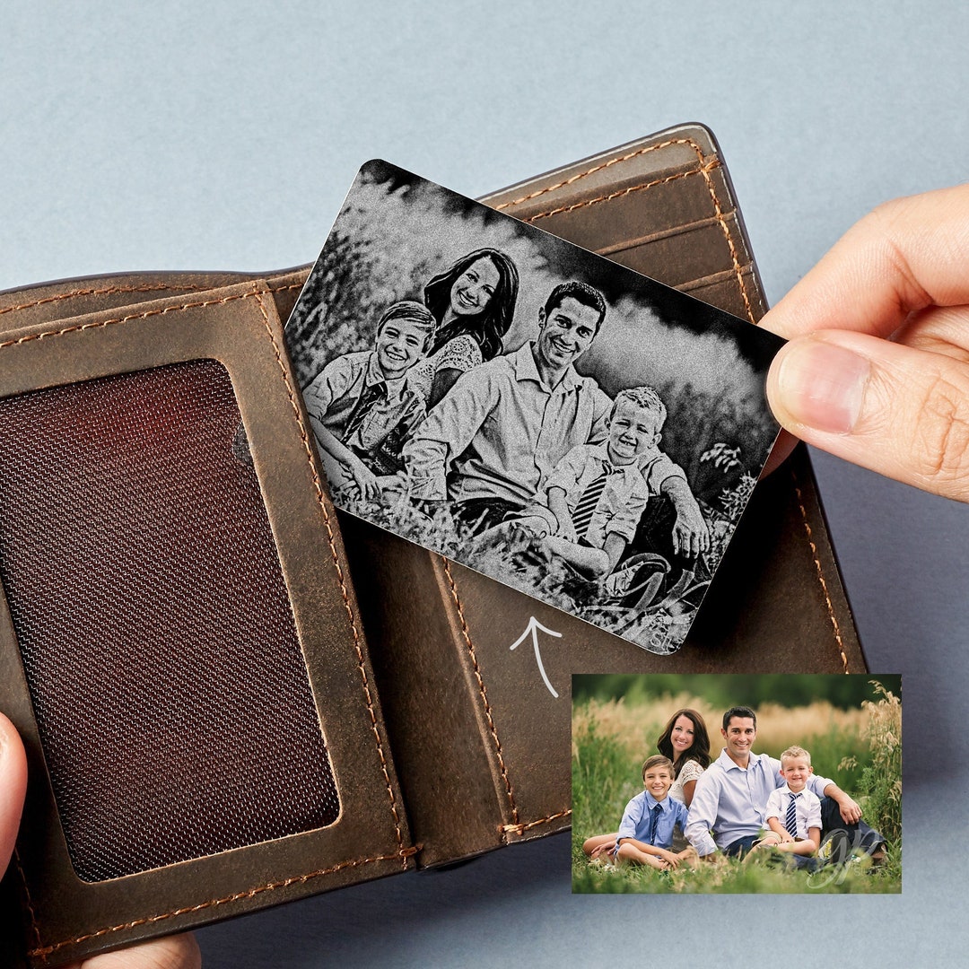 Dad Wallet Card, Wallet Insert for Dad, Photo Engraving Gift for ...