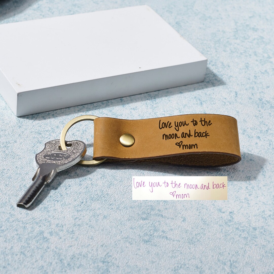 Keychain With Handwriting, Handwritten Keepsake, Signature Keychain ...