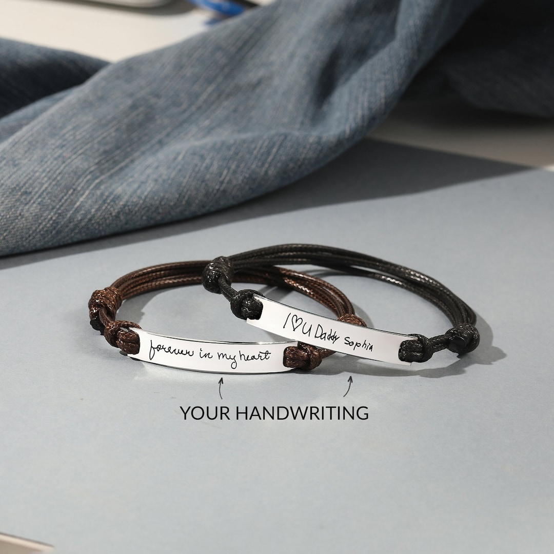 Memorial Handwriting Bracelet, Actual Handwritten Bracelet ...