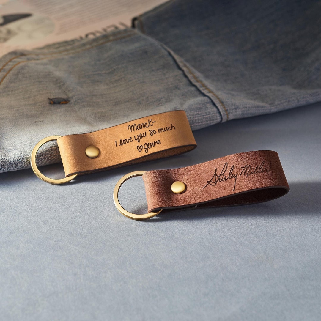 Keychain With Handwriting, Handwritten Keepsake, Signature Keychain ...