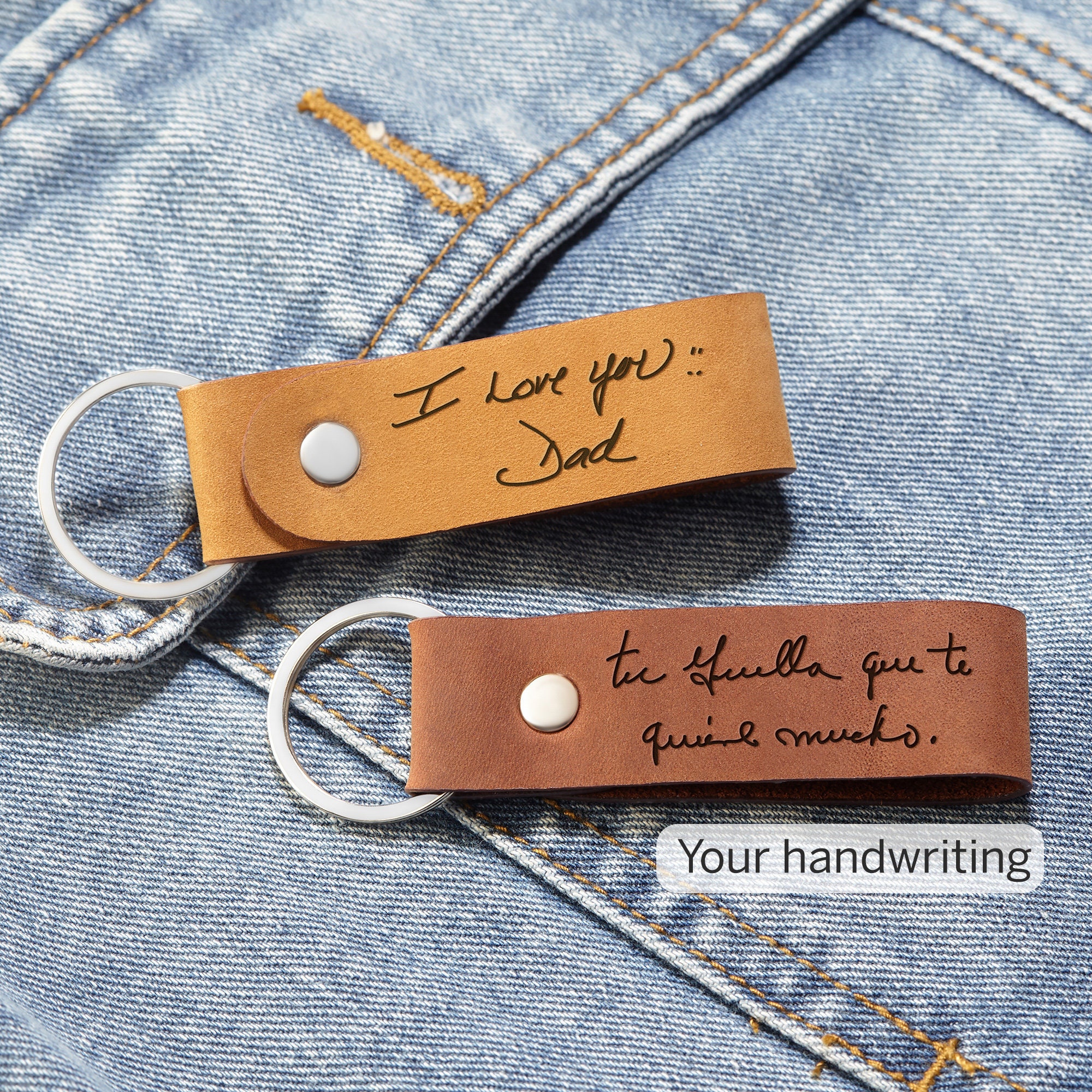 Keychain With Handwriting Handwritten Keepsake Signature - Etsy