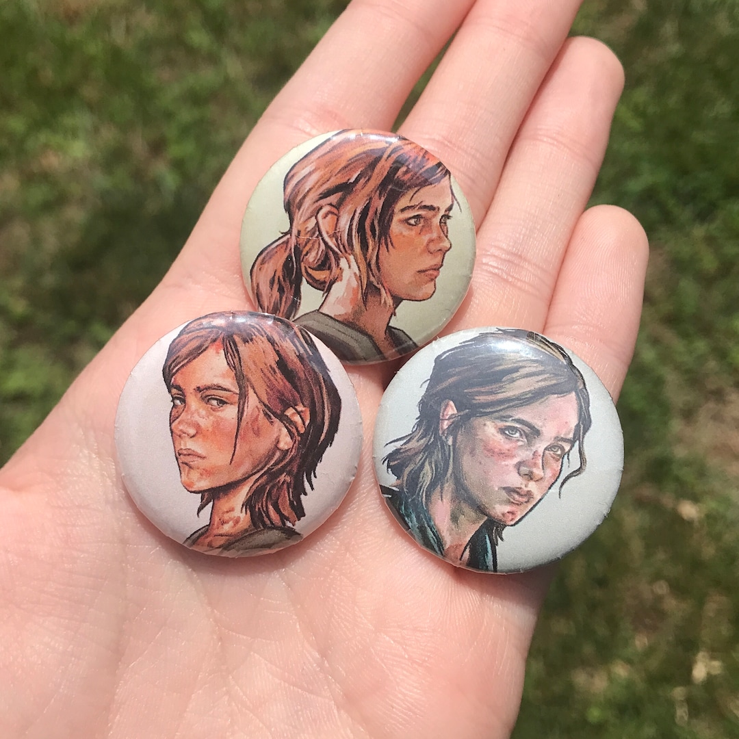 The Last of Us Pin Button Set Ellie Williams From Part 1, Part 2 1.25 ...