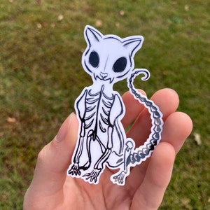 Totally Anatomically Correct Skeleton Cat Sticker Waterproof Diecut ...