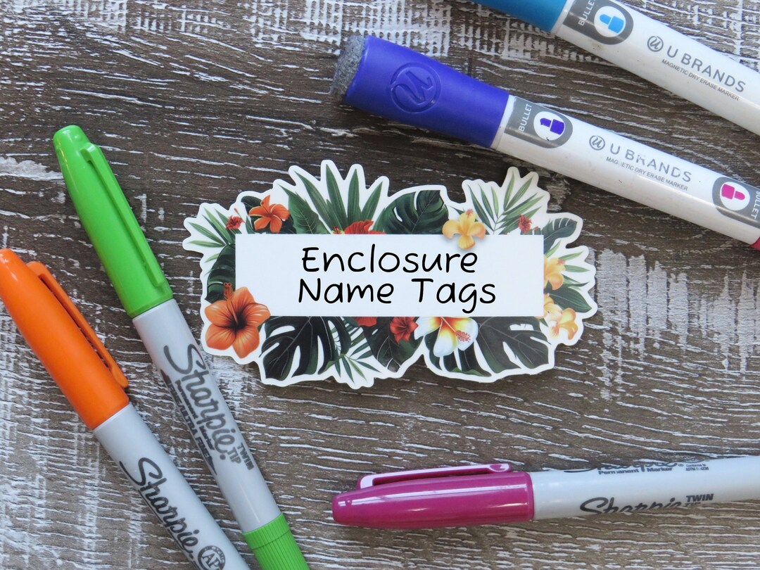 Name Tag Sticker for Your Pet's Enclosure Exotic Animals Reptiles ...