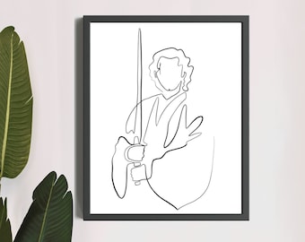 DIVERSITY Minimalist Line Drawing Modern Wall Art Decor | Etsy