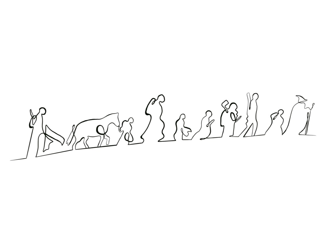 Line Art Print | LORD of THE RINGS | Modern & Minimalist Home Wall ...