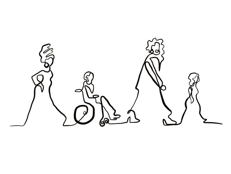 DIVERSITY Minimalist Line Drawing Modern Wall Art Decor Art Print ...