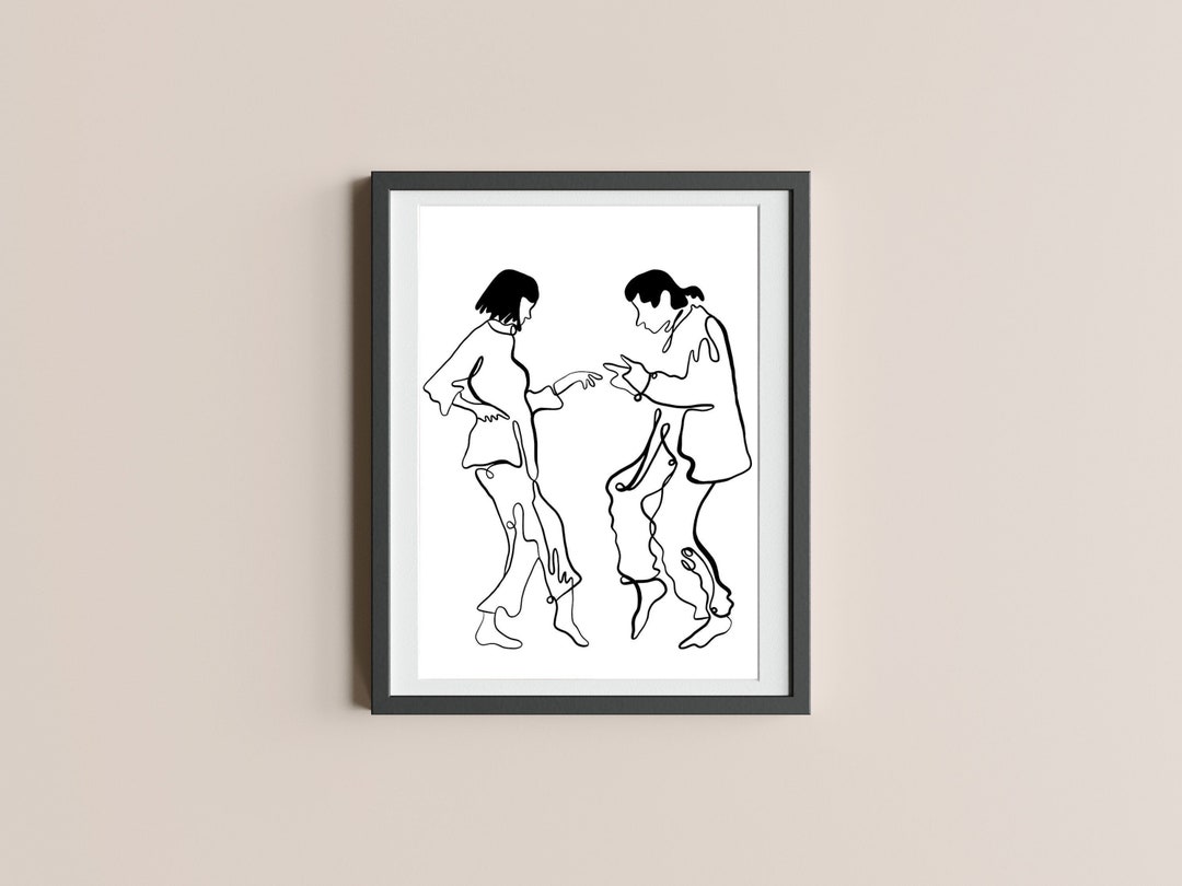Line Art Print | PULP FICTION | Modern & Minimalist Home Wall Decor ...