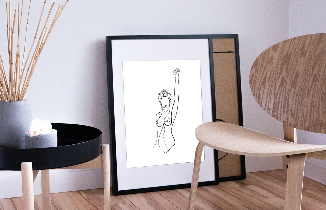 WOMEN EMPOWERMENT Minimalist Line Drawing | Modern Wall Art Decor ...