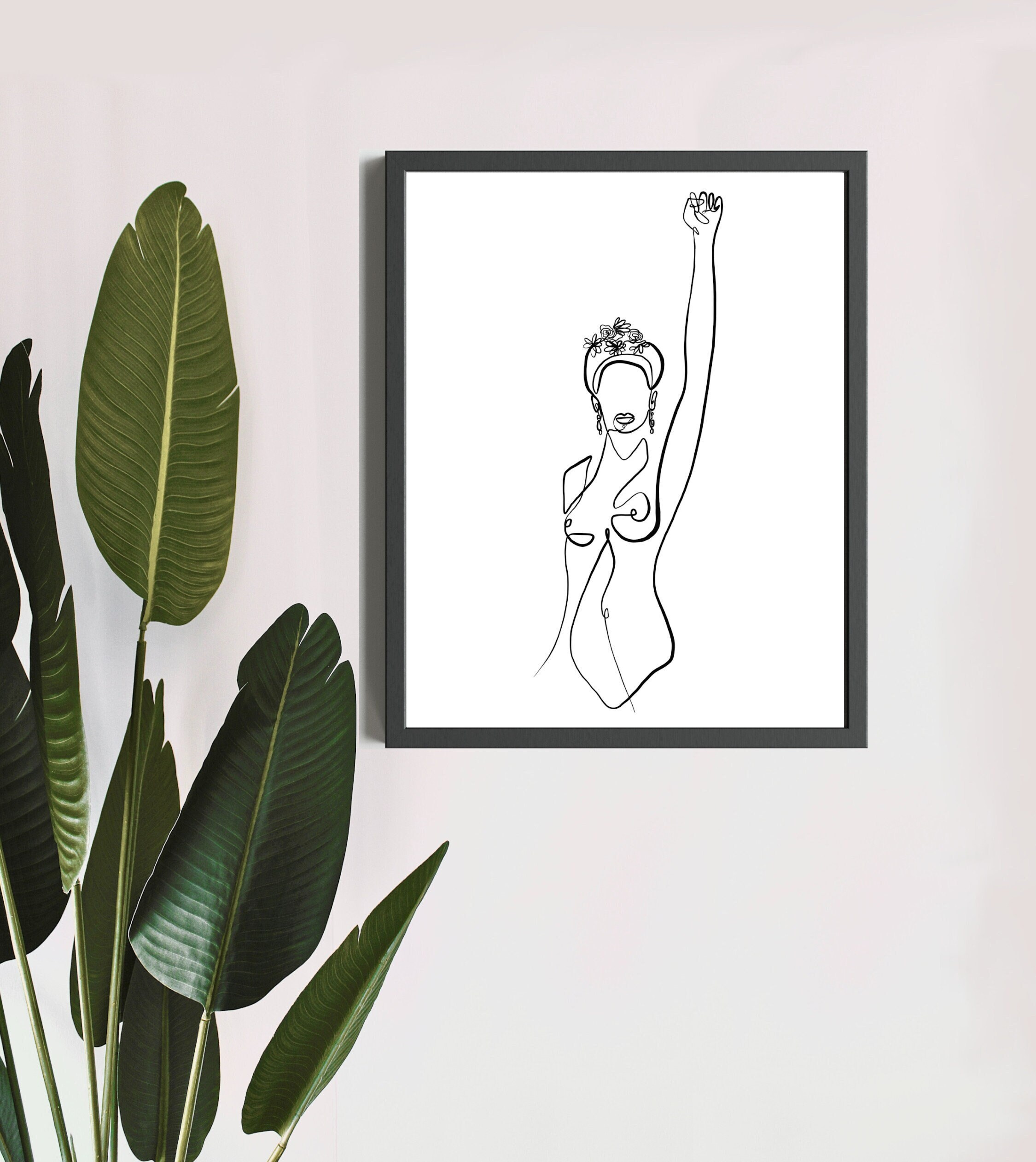 WOMEN EMPOWERMENT Minimalist Line Drawing | Modern Wall Art Decor ...