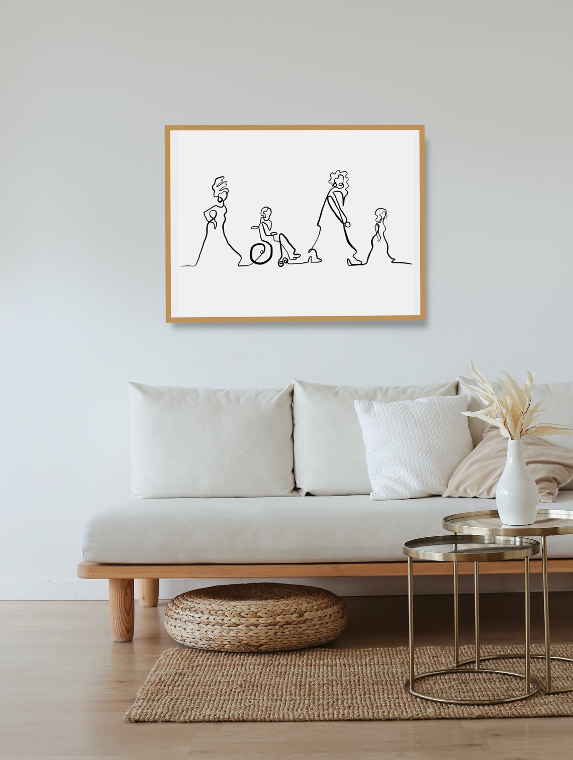 DIVERSITY Minimalist Line Drawing Modern Wall Art Decor Art Print ...