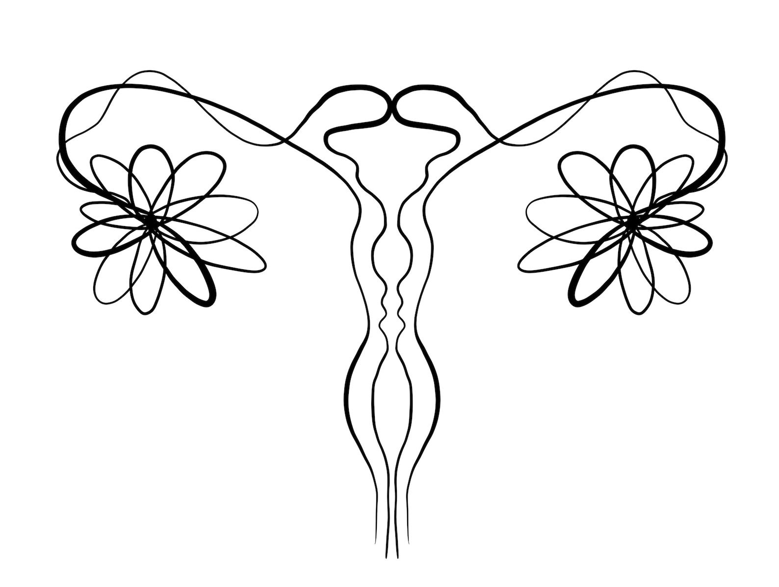 Line Art Print UTERUS Modern & Minimalist Home Wall Decor Feminism Art ...
