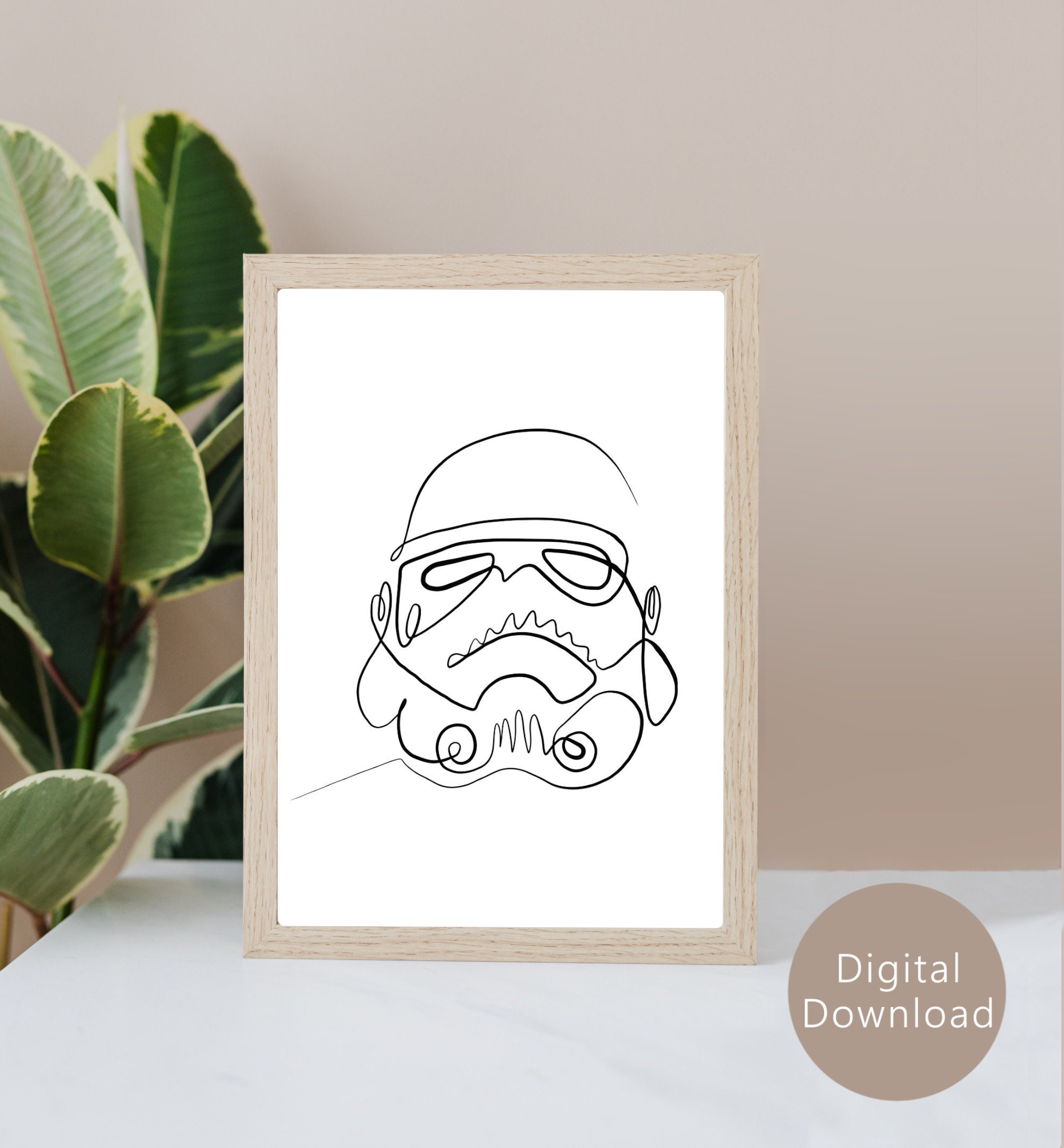 STORMTROOPER Star Wars Minimalist Line Drawing Modern Wall - Etsy