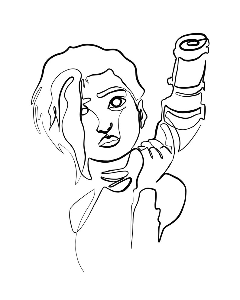 JINX Arcane Minimalist Line Drawing | Modern Wall Art Decor | Series ...