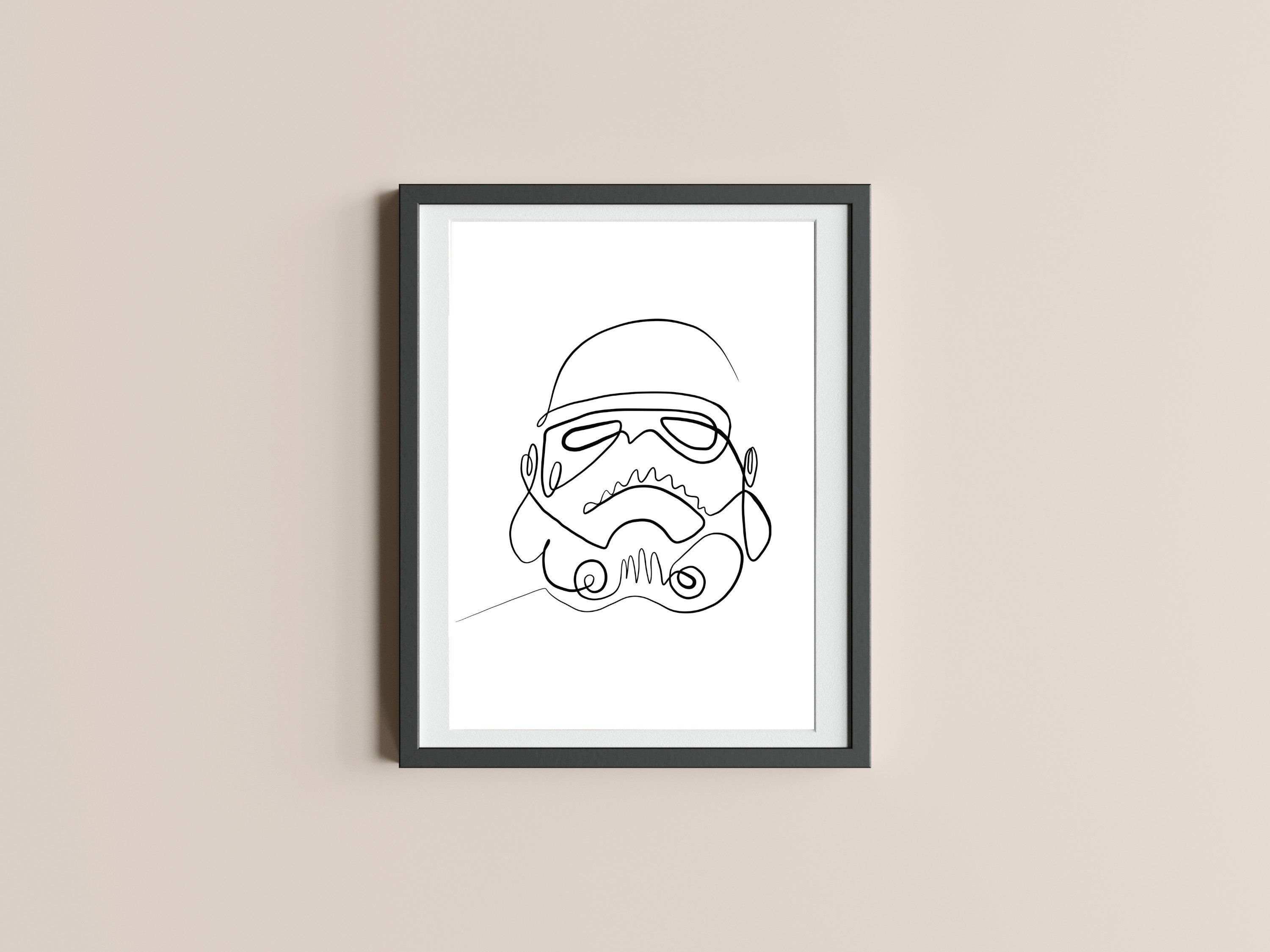 STORMTROOPER Star Wars Minimalist Line Drawing Modern Wall - Etsy