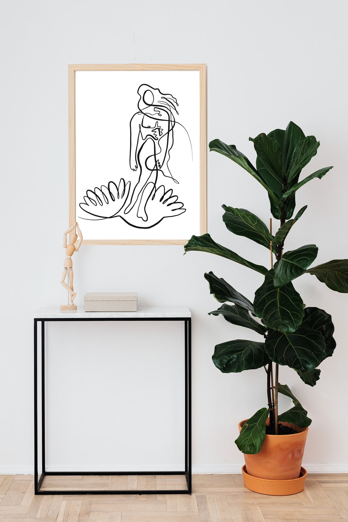 VENUS MAN Minimalistic Line Drawing | Modern Wall Art Decor | Art Print ...