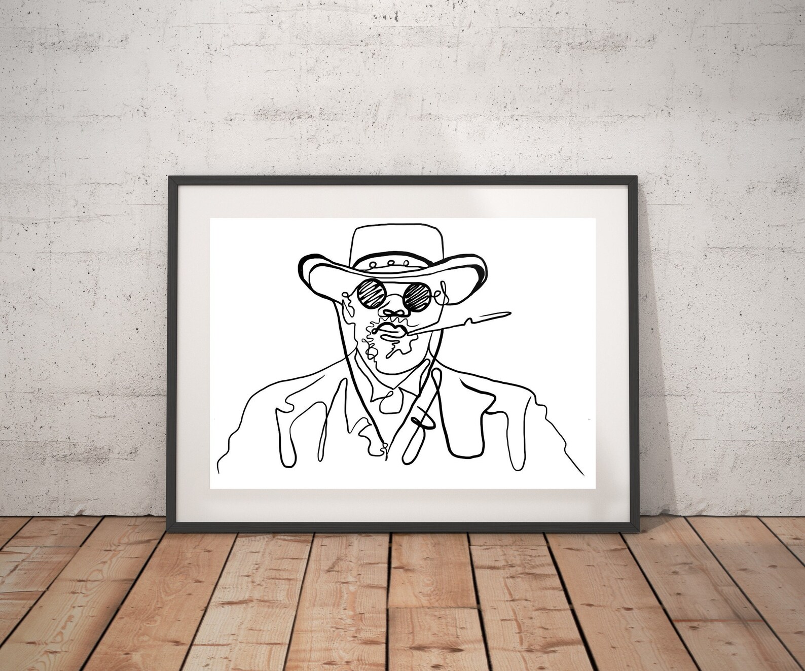 Line Art Print | DJANGO | Modern & Minimalist Home Wall Decor | Movie ...