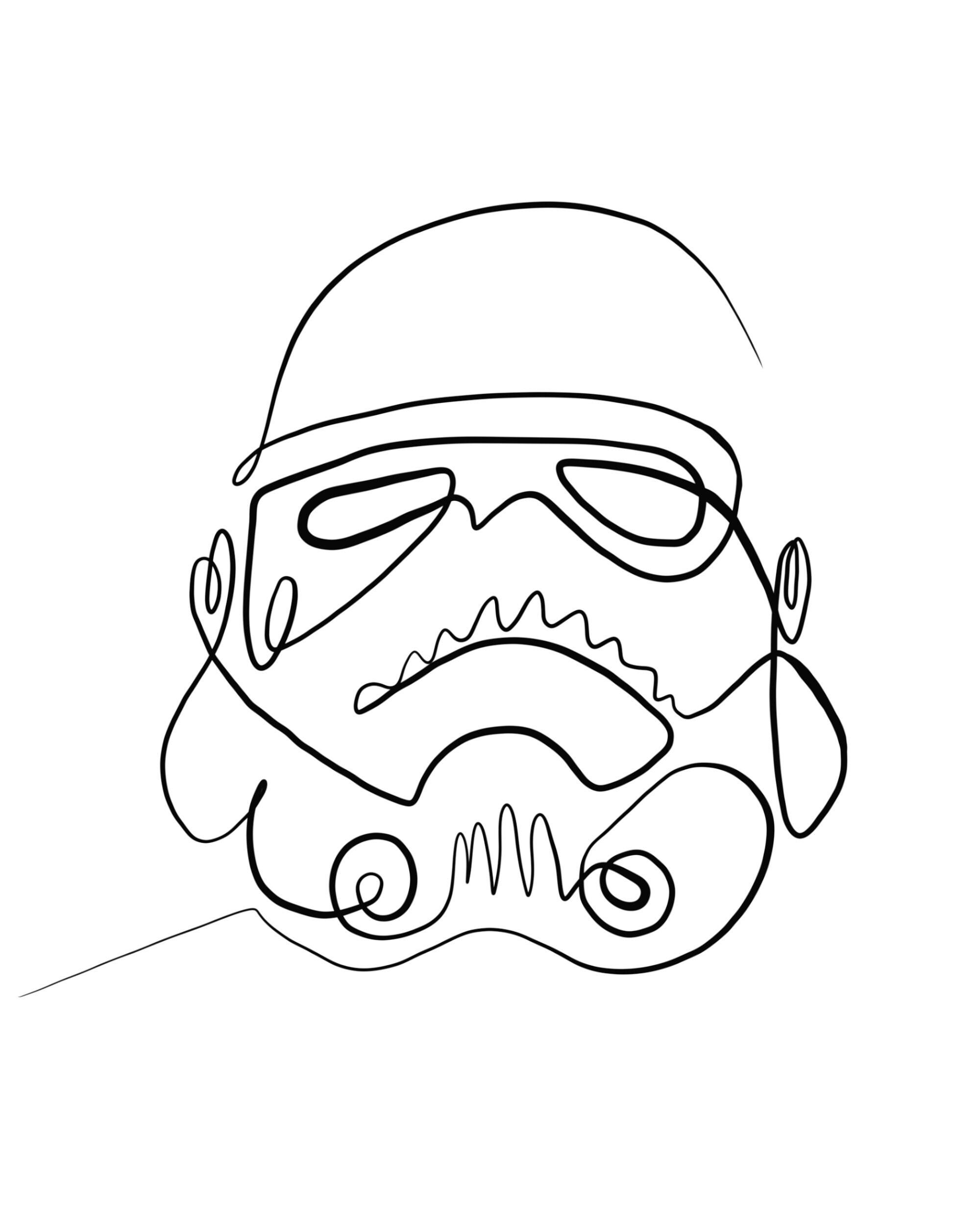 STORMTROOPER Star Wars Minimalist Line Drawing Modern Wall - Etsy