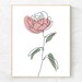 Peony One Line Art, Peony Wall Art, Abstract One Line Art, Printable ...
