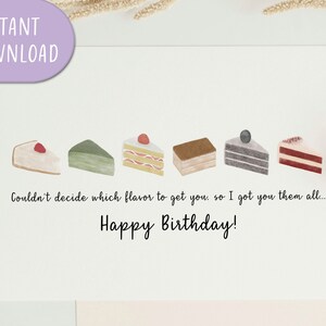 Happy Birthday Card, Birthday Greeting Card, Birthday Cake, Funny ...